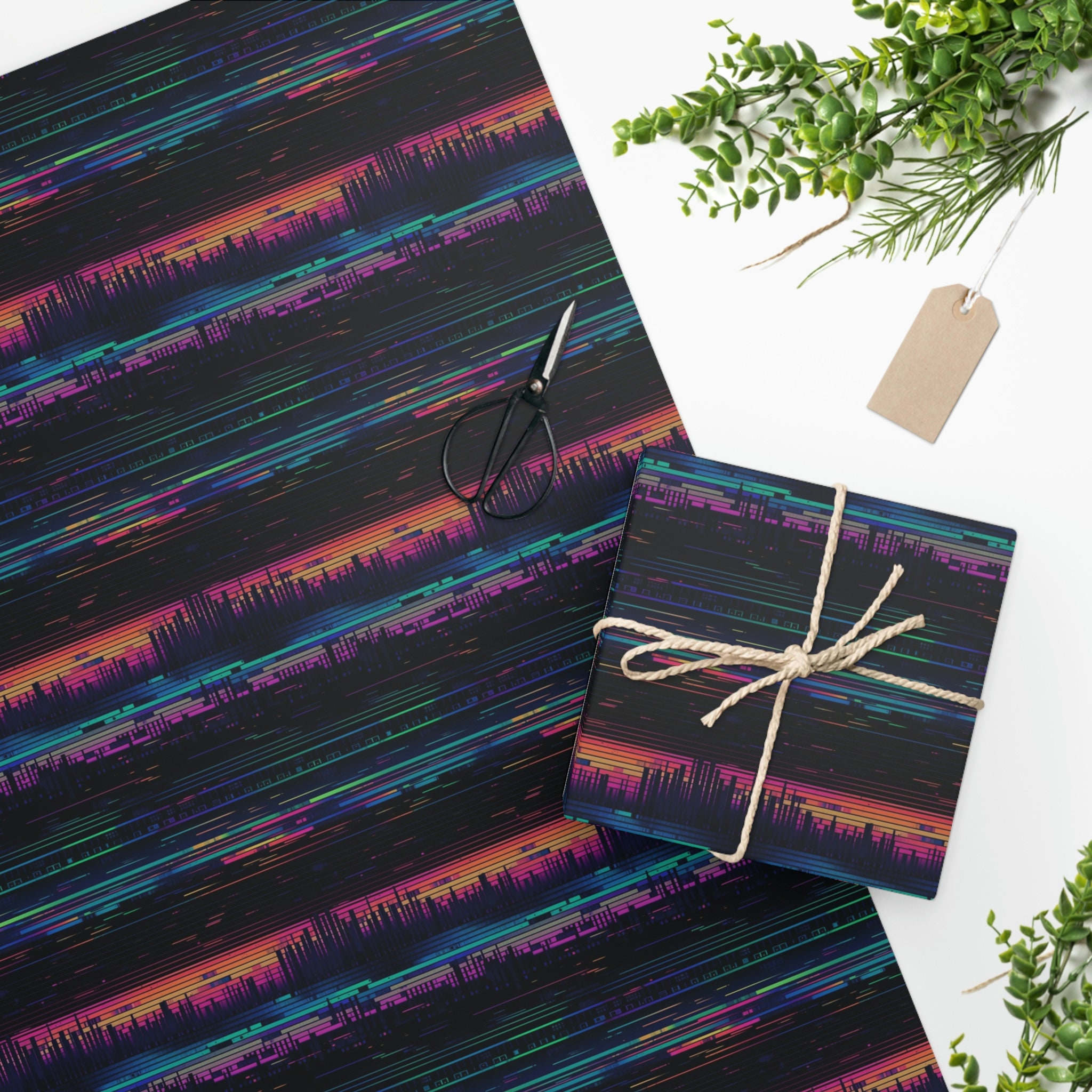 Retro Rewind: VHS Tracking Glitch Giftwrap - Nostalgic Wrapping for ...