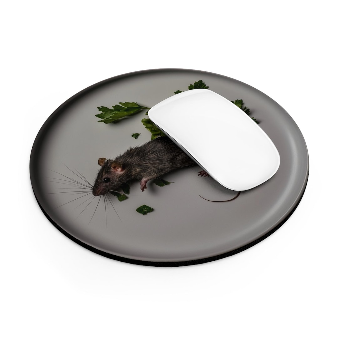 Creepy Dead Rat on a Plate Mouse Pad - Unique Halloween Desk Accessory ...