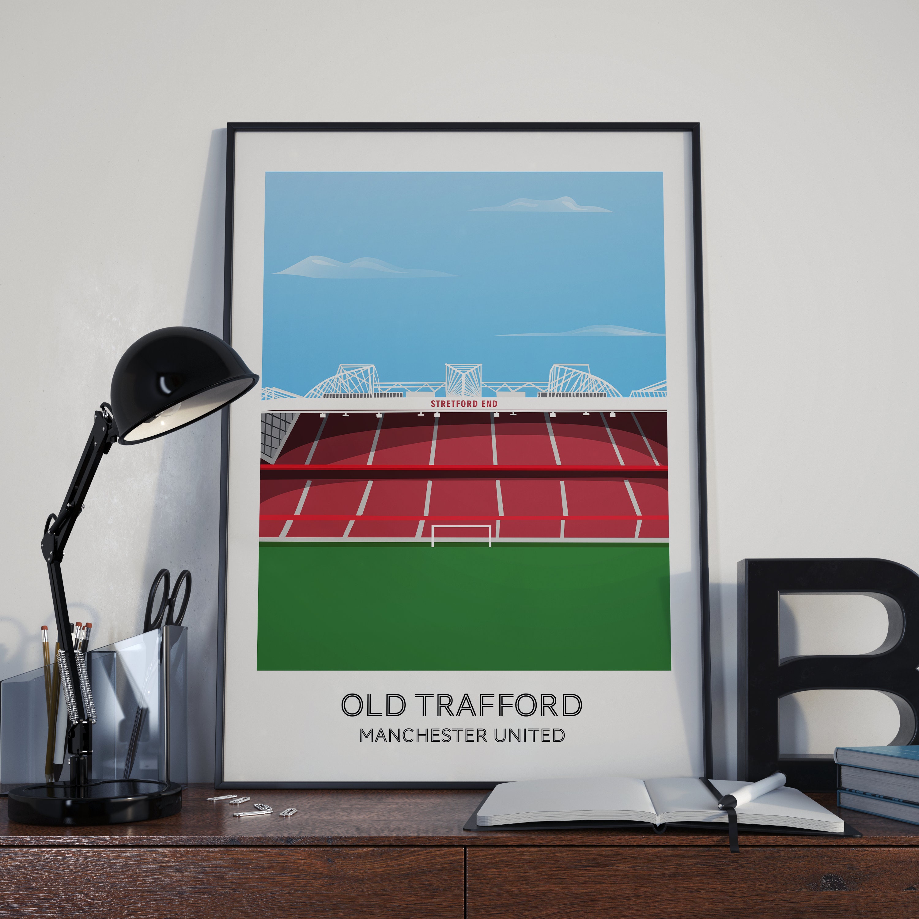 Old Trafford Stadium Print Manchester United Gifts Perfect Gift for ...