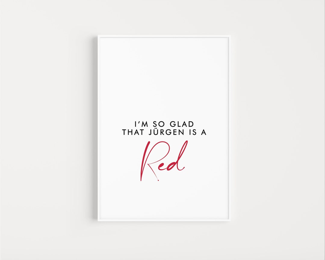 Liverpool jurgen is A Red Chant Poster Liverpool Gifts Liverpool Lyric ...