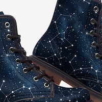 Celestial Bridal Heels - Sparkling Blue Sun, Moon & Stars Wedding Shoes ...