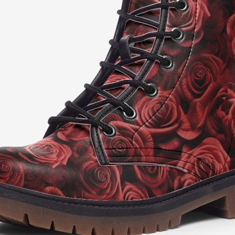 Red Rose Shoes - Etsy