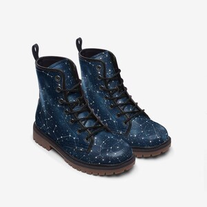 Constellations Vegan Leather Boots Astronomy Boots Astrology Boots ...