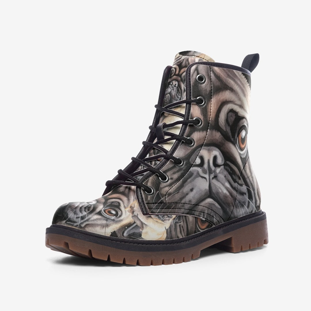 Pug Boots Vegan Leather Dog Boots Walking Boots - Etsy