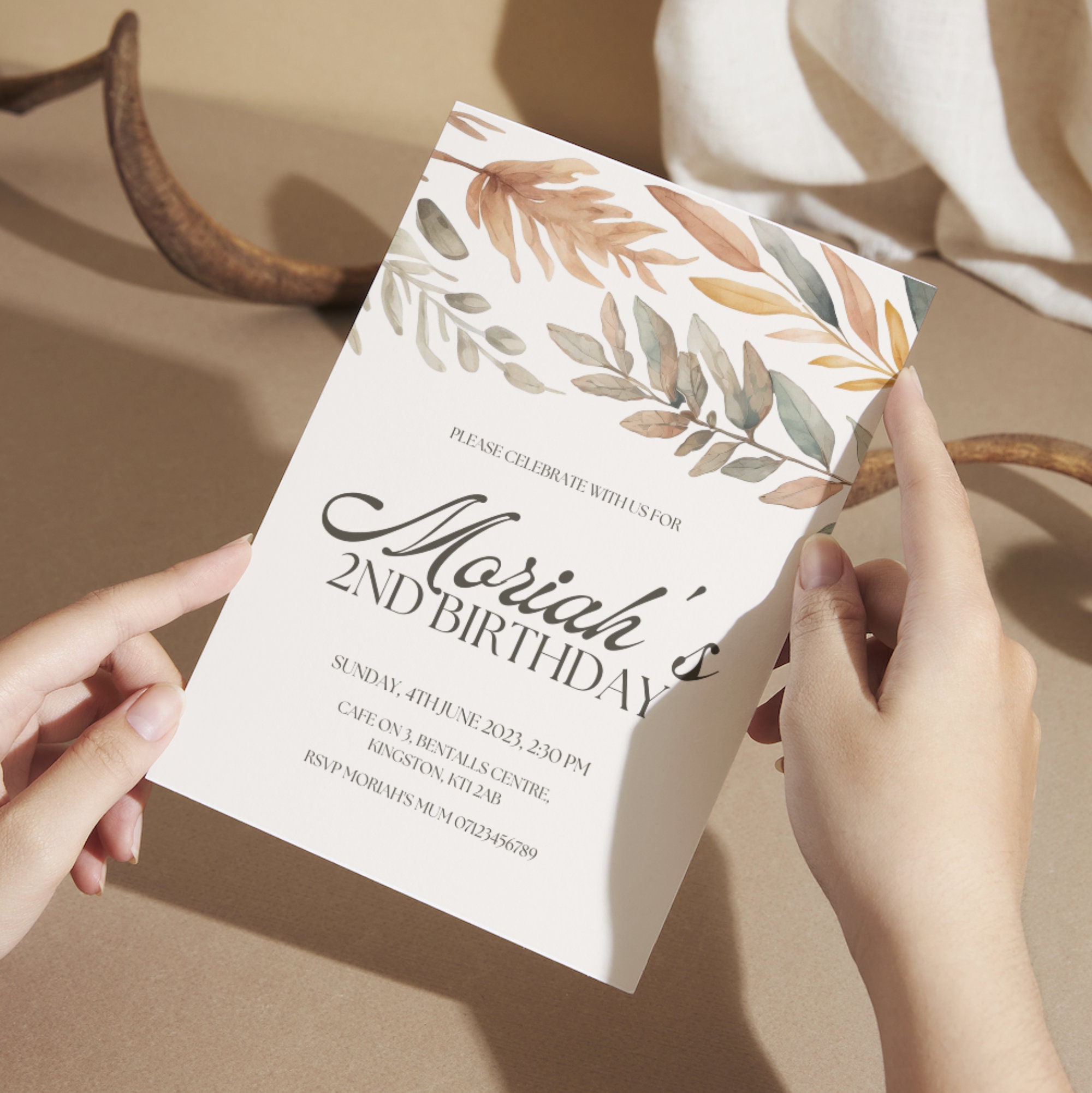 Boho Themed Birthday Party Invitation Editable Template Any - Etsy ...