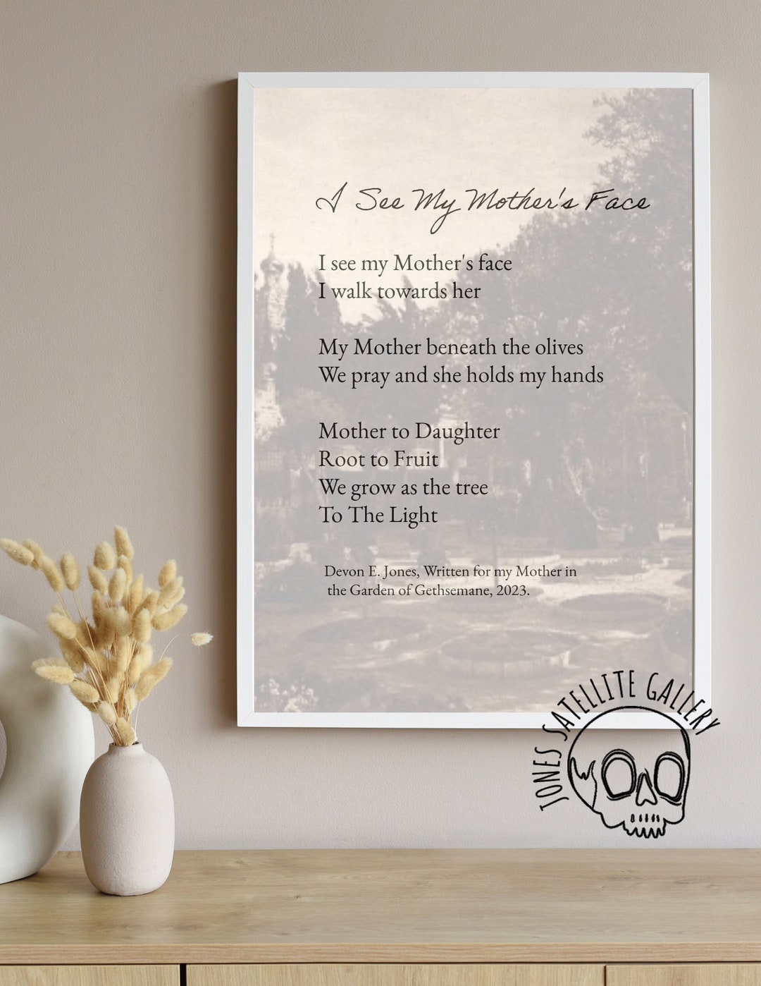 Poem Print | I See My Mother's Face, Poetry, Religious Poem, Mount of ...