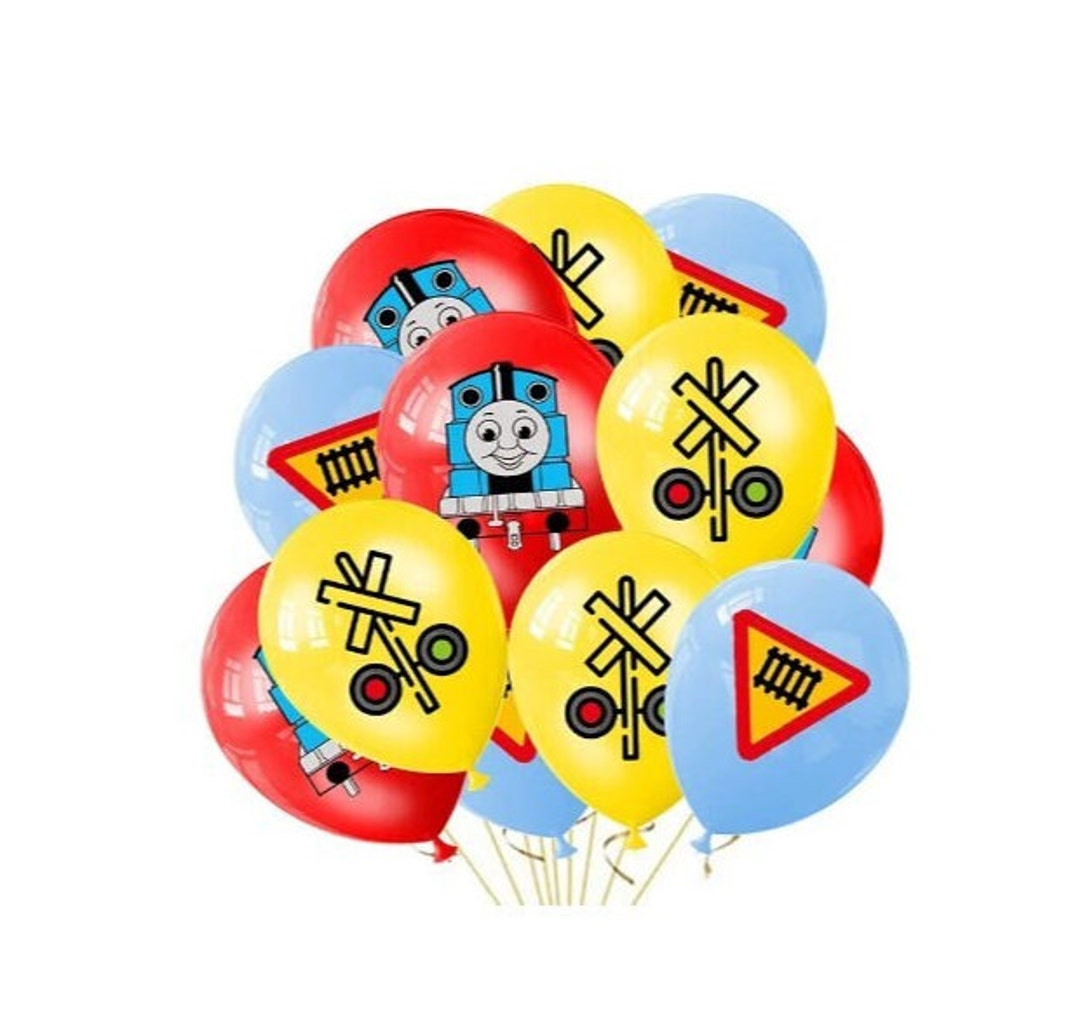 6 Pcs Friendly Cartoon Train Latex Balloons BQ137 - Etsy