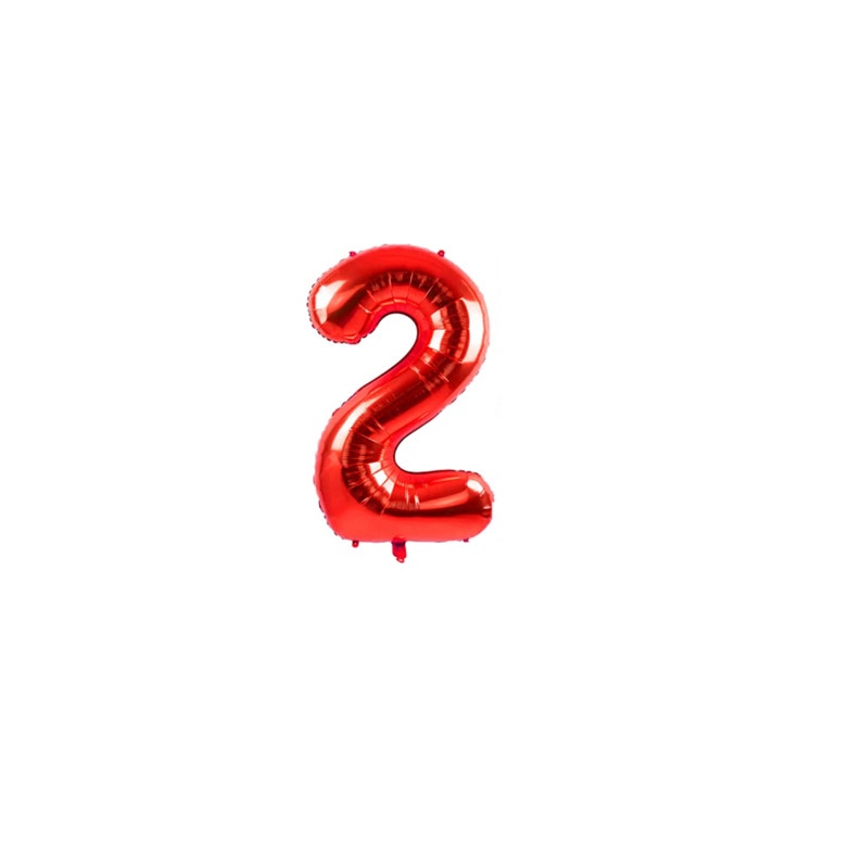 40" (3 Foot) Red Number Balloons - Etsy