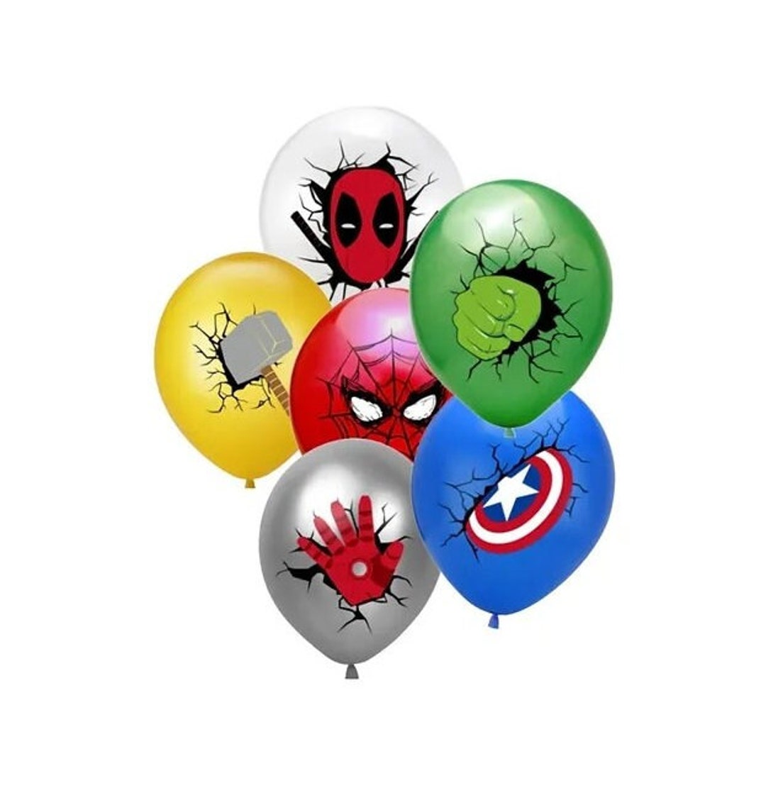 6 Pcs Set of Assorted Kid Hero Balloon Bouquet - Etsy
