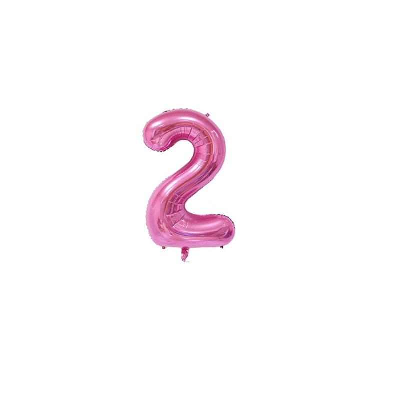 40" (3 Foot) Pink Number Balloons - Etsy