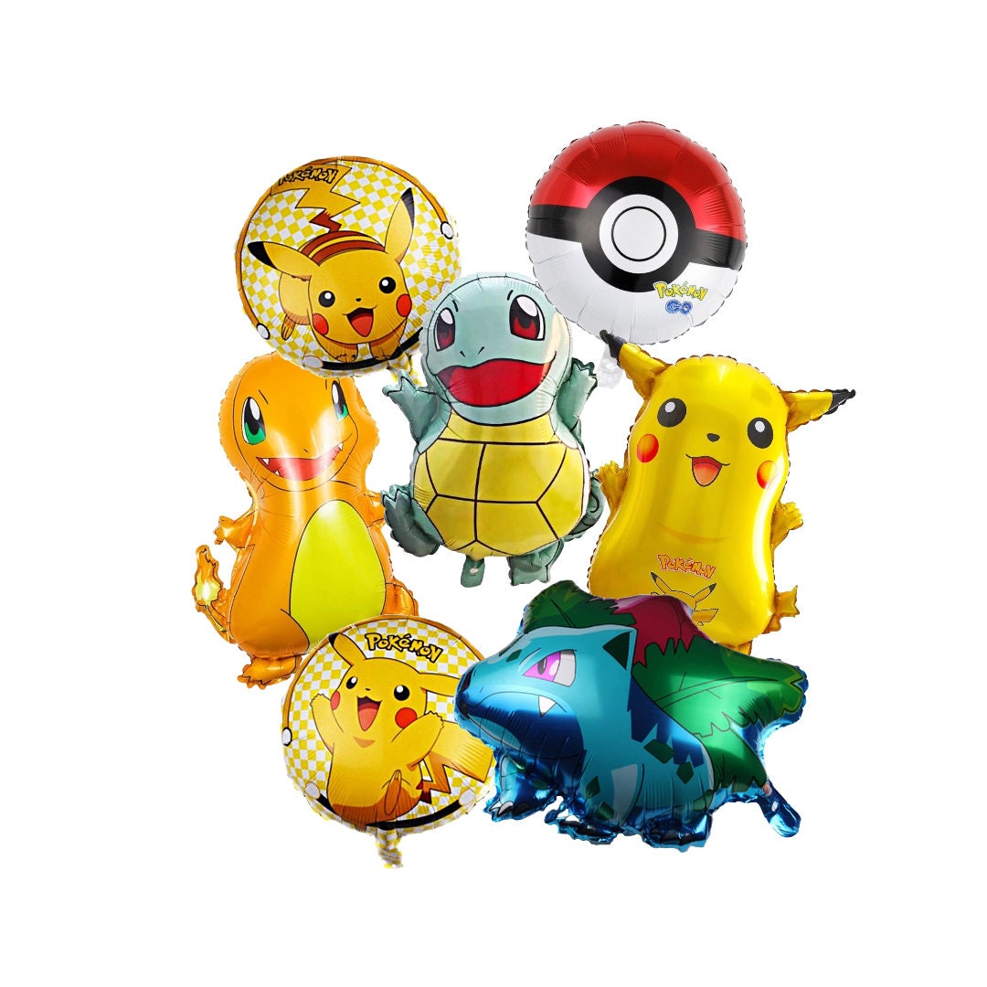 Assorted Large Pokémon Foil Balloons, Gotta Catch Them All Pickachu ...