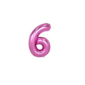 40" (3 Foot) Pink Number Balloons - Etsy
