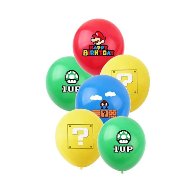 Mario Balloons - Etsy