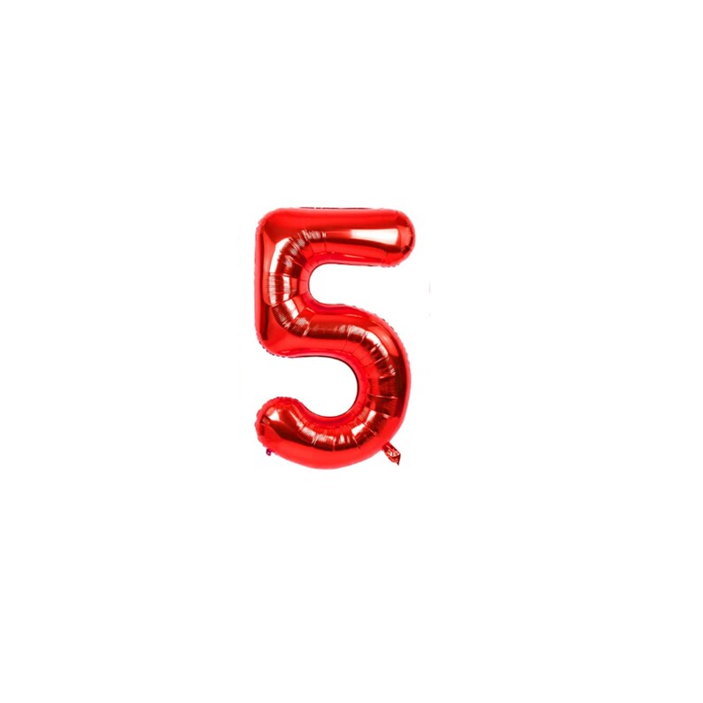 40" (3 Foot) Red Number Balloons - Etsy