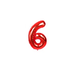 40" (3 Foot) Red Number Balloons - Etsy
