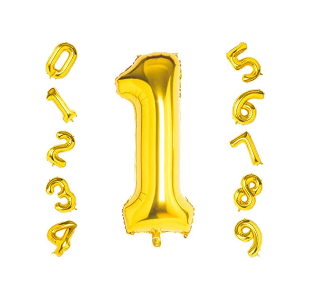 40" (3 Foot) Gold Foil Number Balloons - Etsy