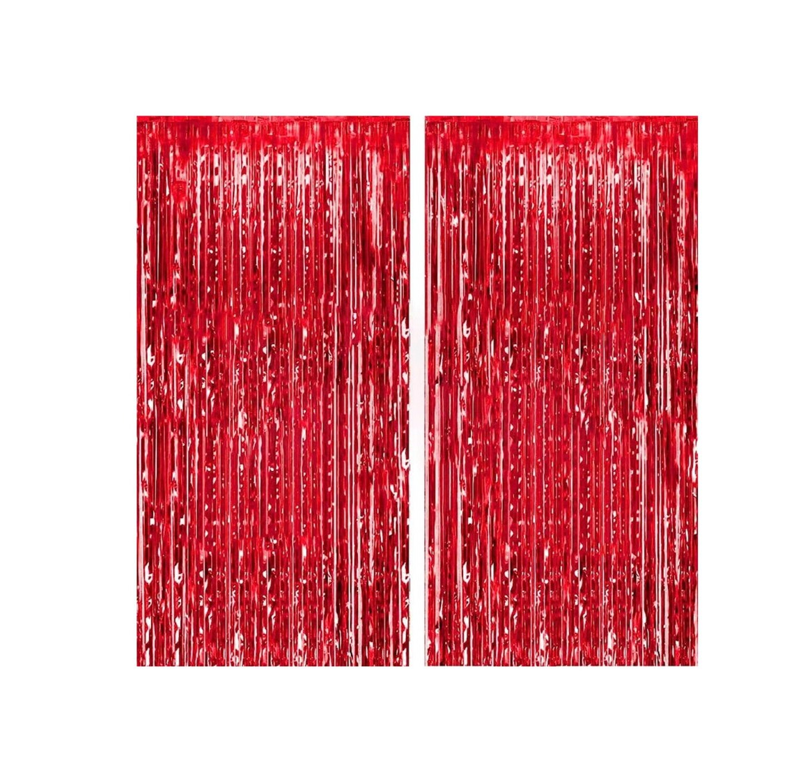 9 Ft Long Set of Two Red Foil Curtain Backdrop FC05 - Etsy