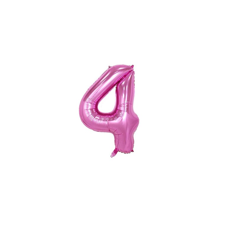 40" (3 Foot) Pink Number Balloons - Etsy