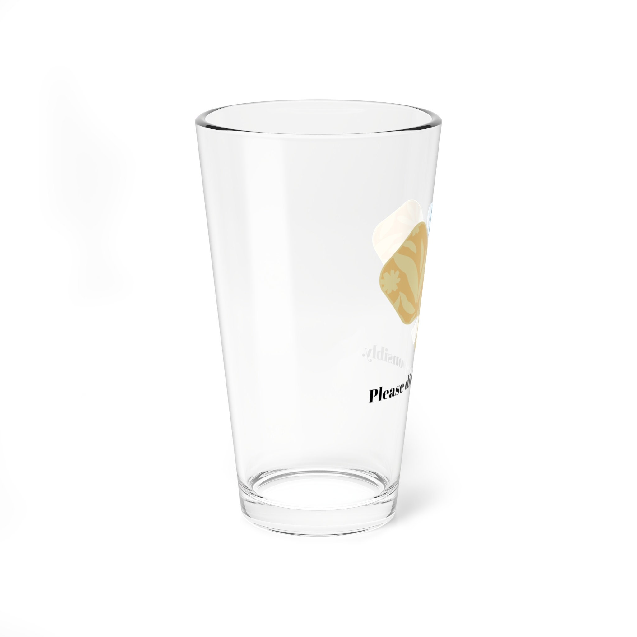 Pickleball Pint Glass, 16oz Please Dink Responsibly - Etsy