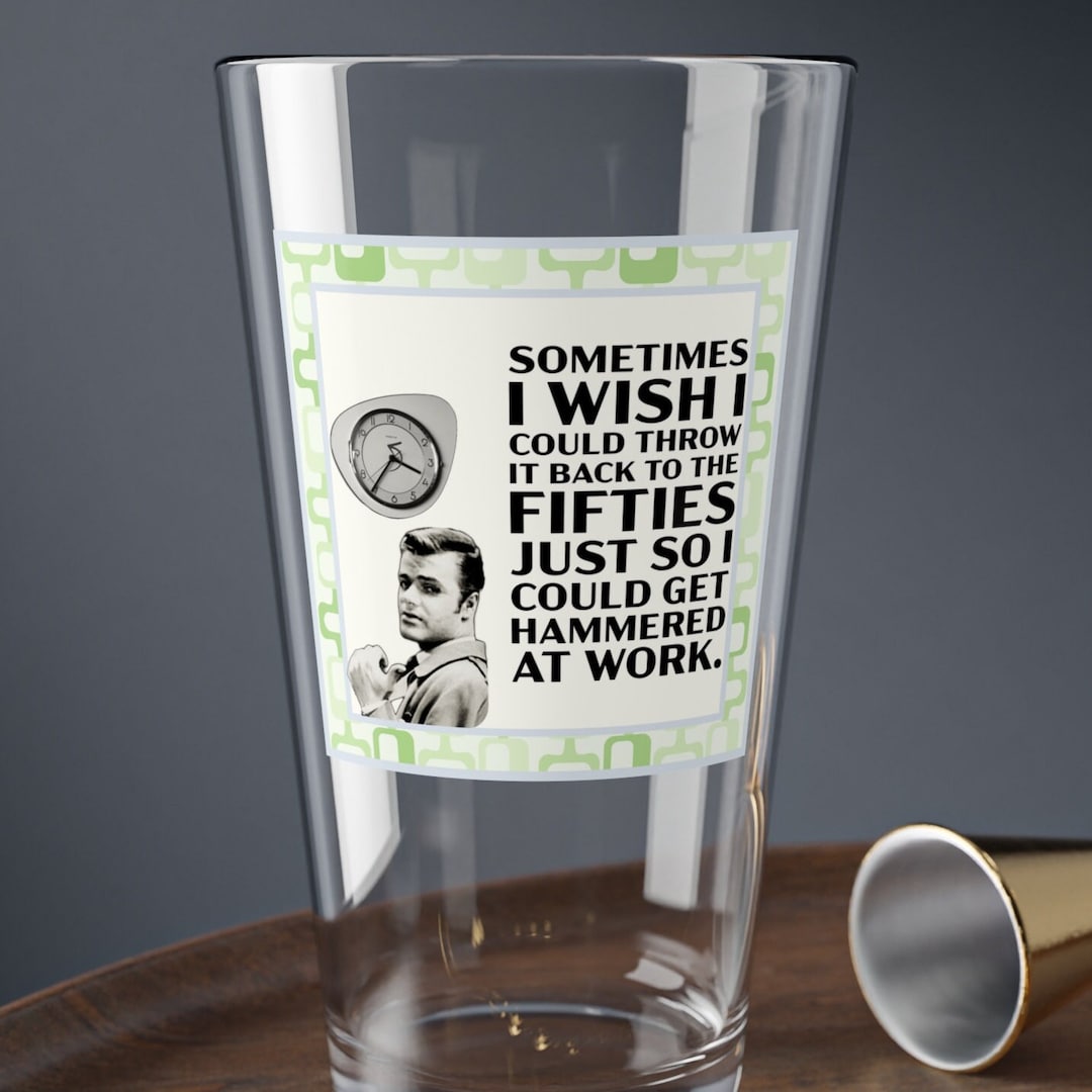 Very Funny Vintage Pint Glass 16oz 50s Throwback - Etsy