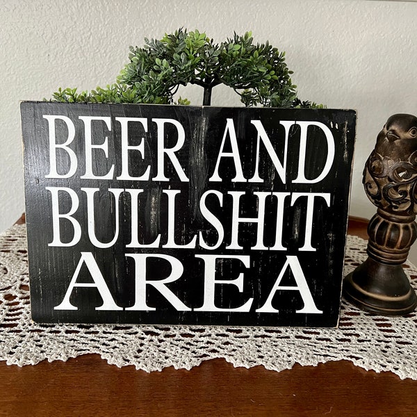 Beer and Bullshit Sign - Etsy