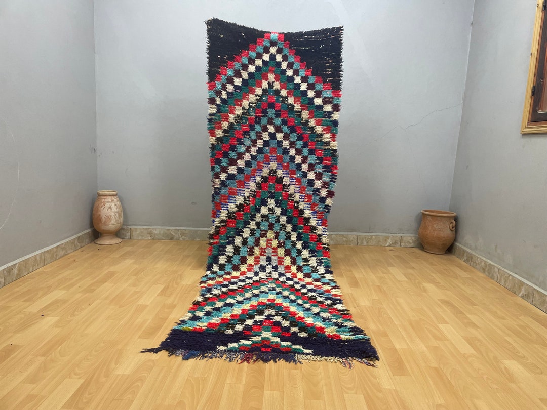 Hallway Checkered Carpet Rug Abstract Runner Checker Rug Runner ...