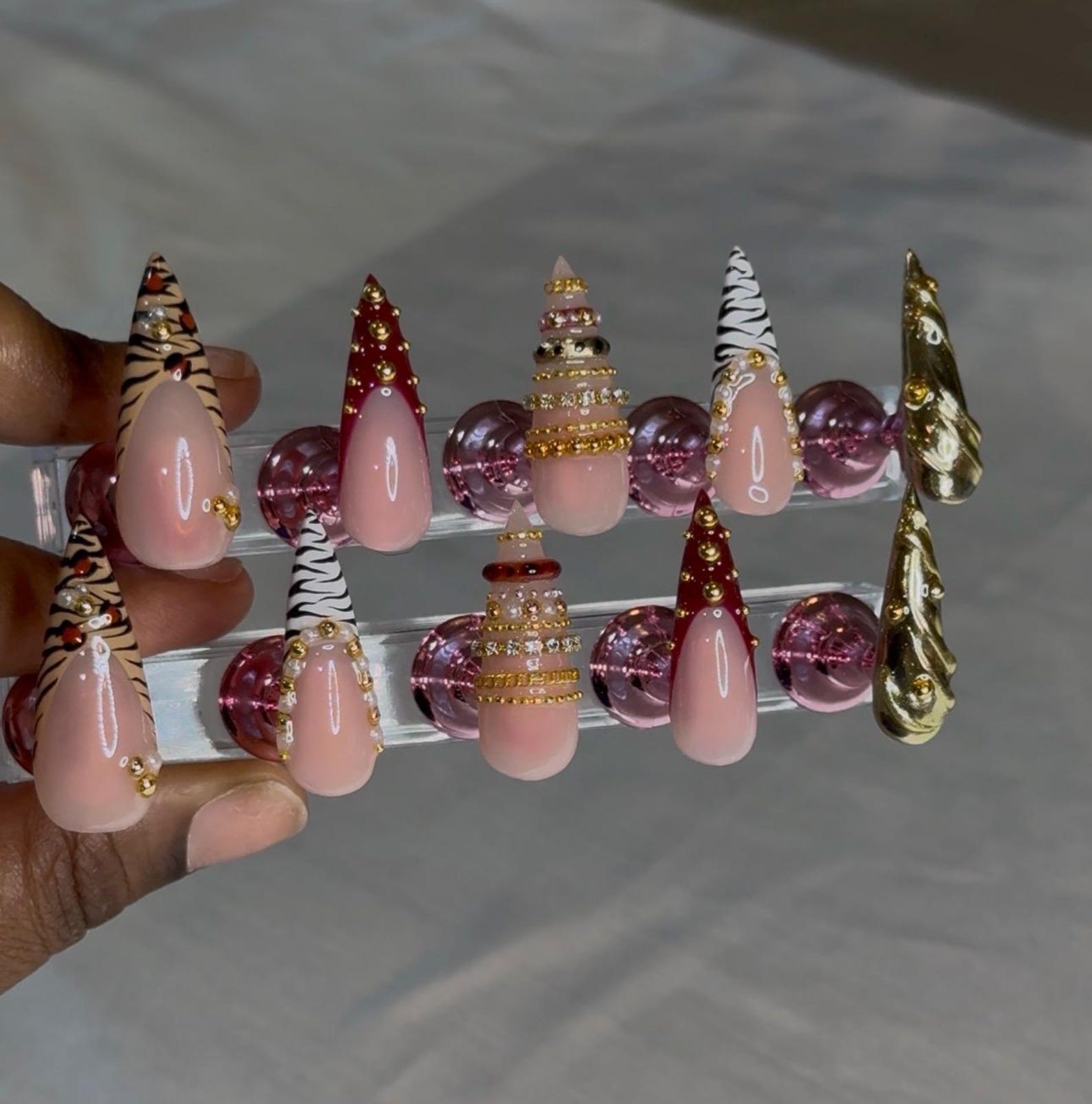 French Tip Press on Nails, Bangle Custom Fall Nail Set - Etsy