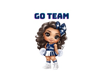 Cheerleader | Cheer Art | Sports | Team Mascot | Football Print ...