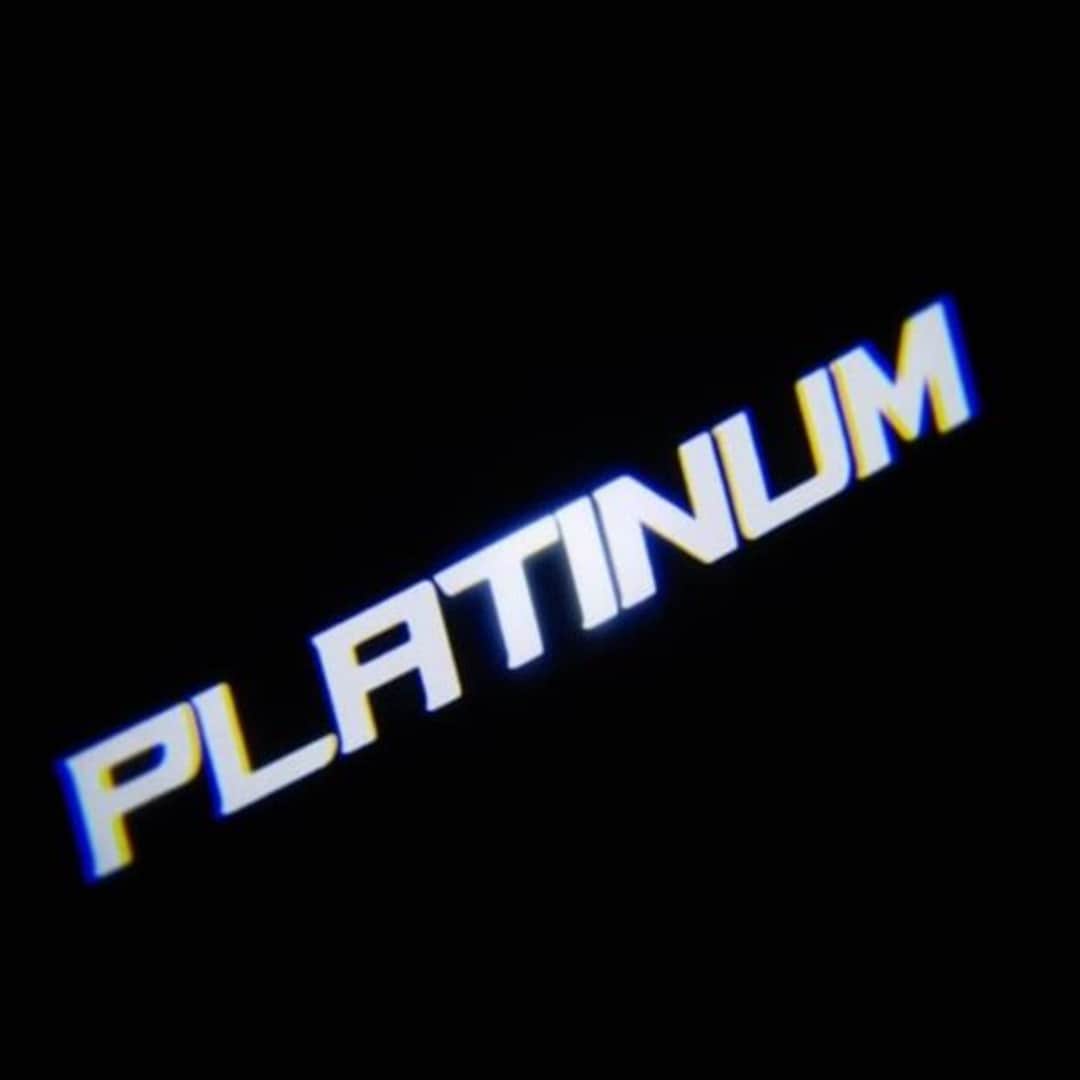 Platinum Welcome Lights 2pcs Entry LED Logo Light Car Adjustable Angles ...