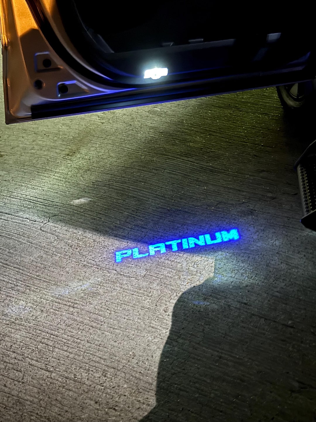 Platinum Blue Welcome Lights 2pcs Entry LED Logo Light Car Adjustable ...