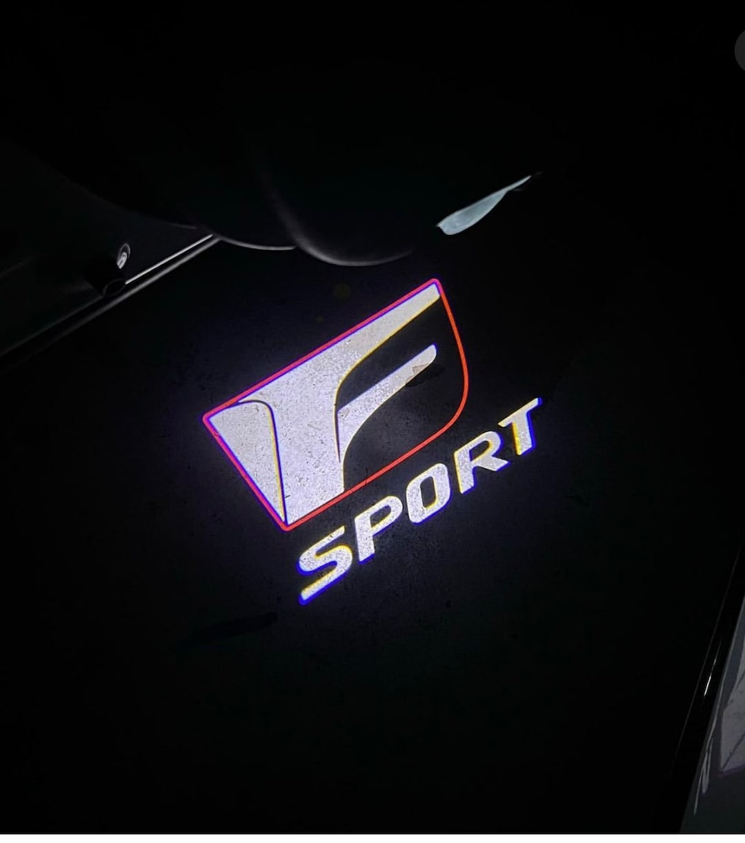 F-sport RED Custom 2pcs Entry LED Logo Light Car Adjustable Angles ...