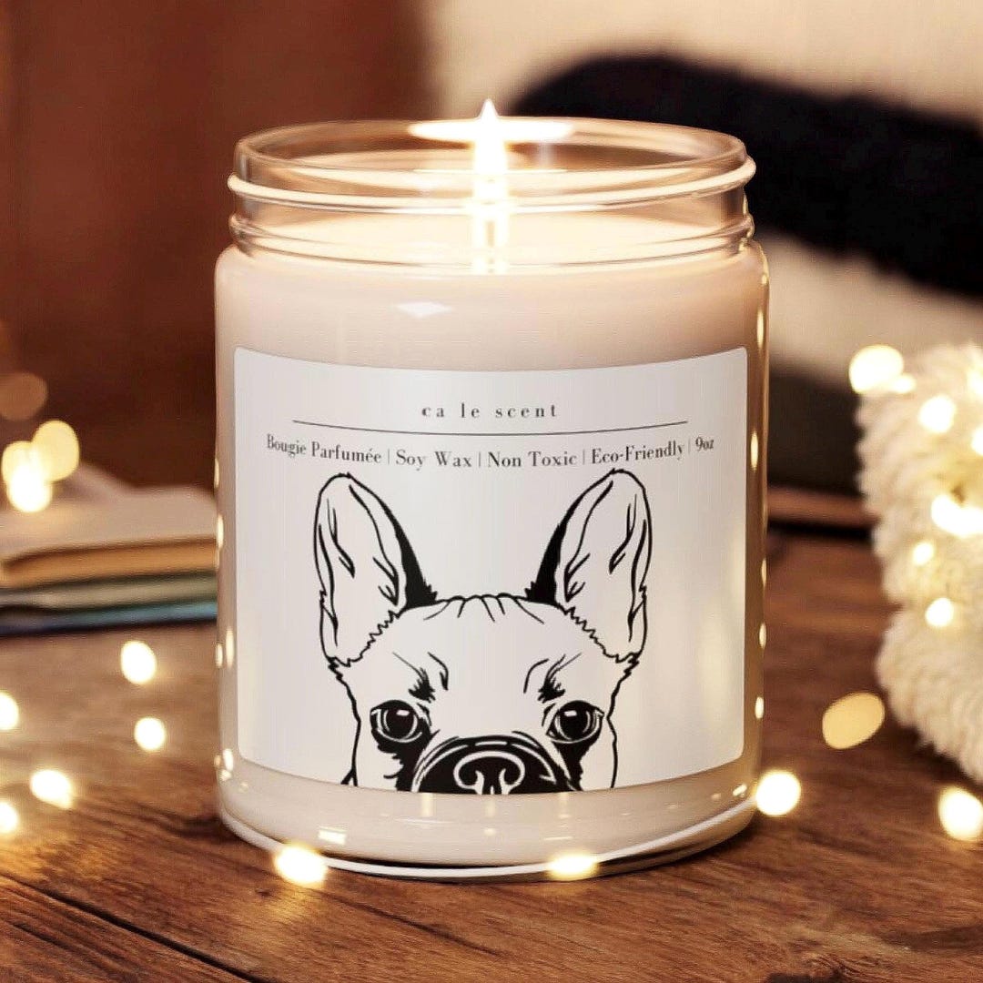 FRENCHIE CANDLE Frenchie Dog Gift for French Bulldog Candle Pet Owner ...