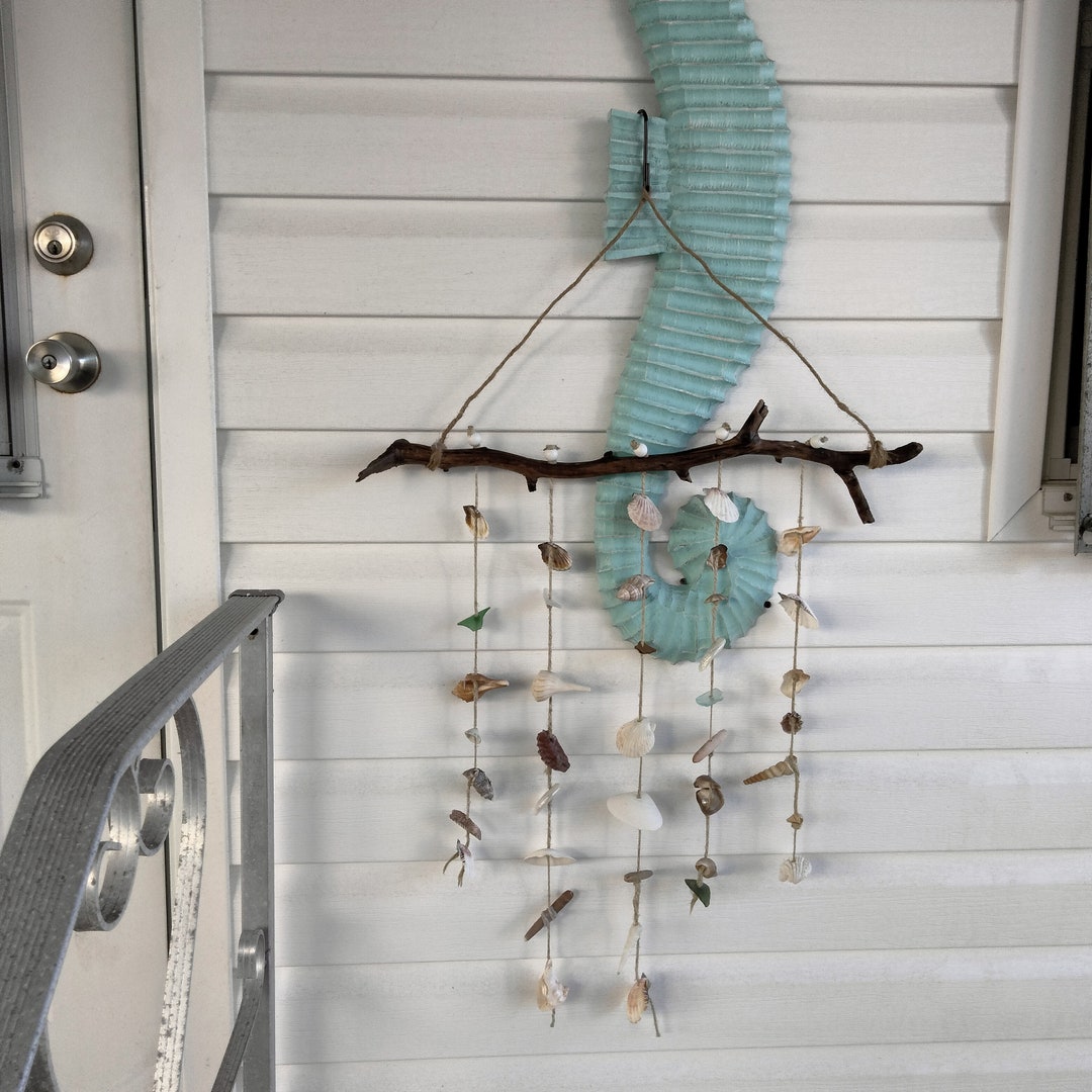 SEASHELL WIND CHIME/ Coastal Home Decor/ Beach Wall Hanging - Etsy
