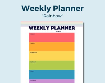 Minimal Weekly Planner, 2023 Weekly Planner Printable, Digital Vertical ...