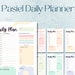Pastel Daily Planner Printable, One Page Digital Plan, Undated Hourly ...