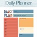 Retro Daily Planner, Printable Daily Planner Page, One Page Planner ...