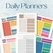 Retro Planner Pack Digital, Cute One Page Schedule, Daily Weekly ...