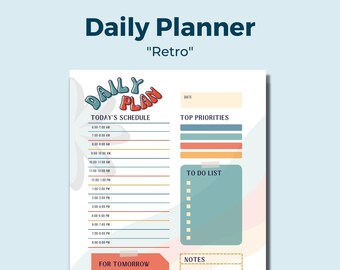 Pastel Daily Planner, Printable Daily Planner, Digital Daily Planner ...