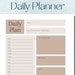 Neutral Daily Planner, Printable Daily Planner Page, One Page Planner ...