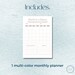 Neutral Monthly Planner Printable, Blank Month at a Glance Page, 2023 ...