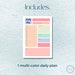 Pastel Daily Plan Digital Print, One Page Planner Printable, Blank ...