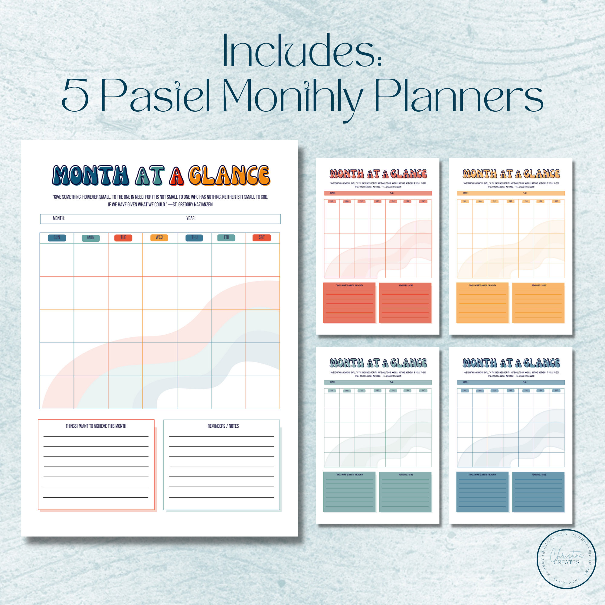 Retro Planner Pack Digital, Cute One Page Schedule, Daily Weekly ...