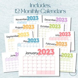 Rainbow Planner Pack Digital, Cute One Page Schedule, Daily Weekly ...