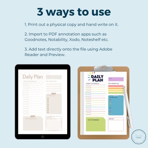 Rainbow Daily Planner, Printable Daily Planner, Digital Daily Planner ...