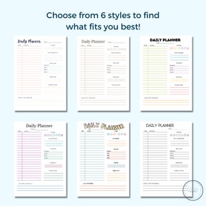 Pastel Weekly Planner Pack, One Page Digital Printable Review, Back to ...