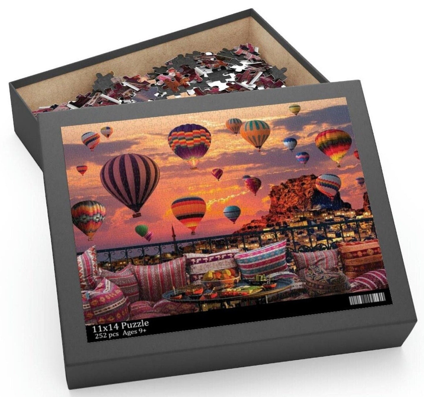Landscape Painting Puzzle Puzzle for Adults Hot Air Balloons Colored ...
