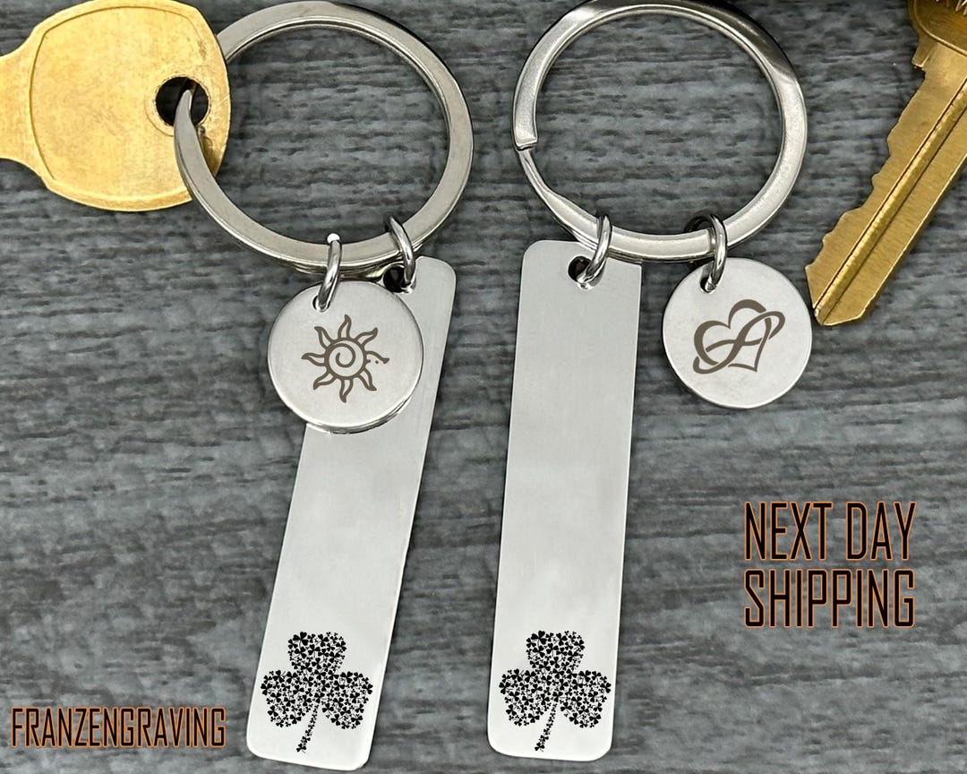 Lucky Clover Keychain, St. Patrick’s Day Gift, Personalized Shamrock ...