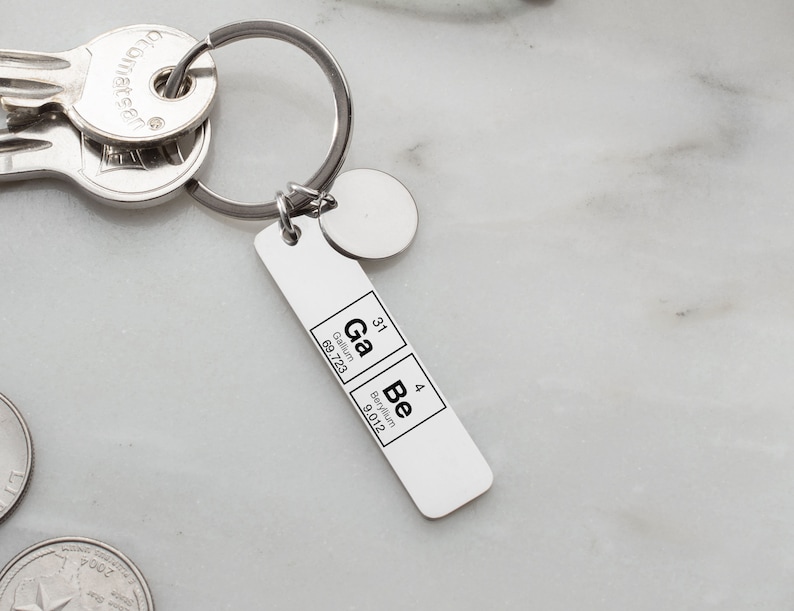 Custom Periodic Table Element Name Keychain: Science Geek Gift - Etsy