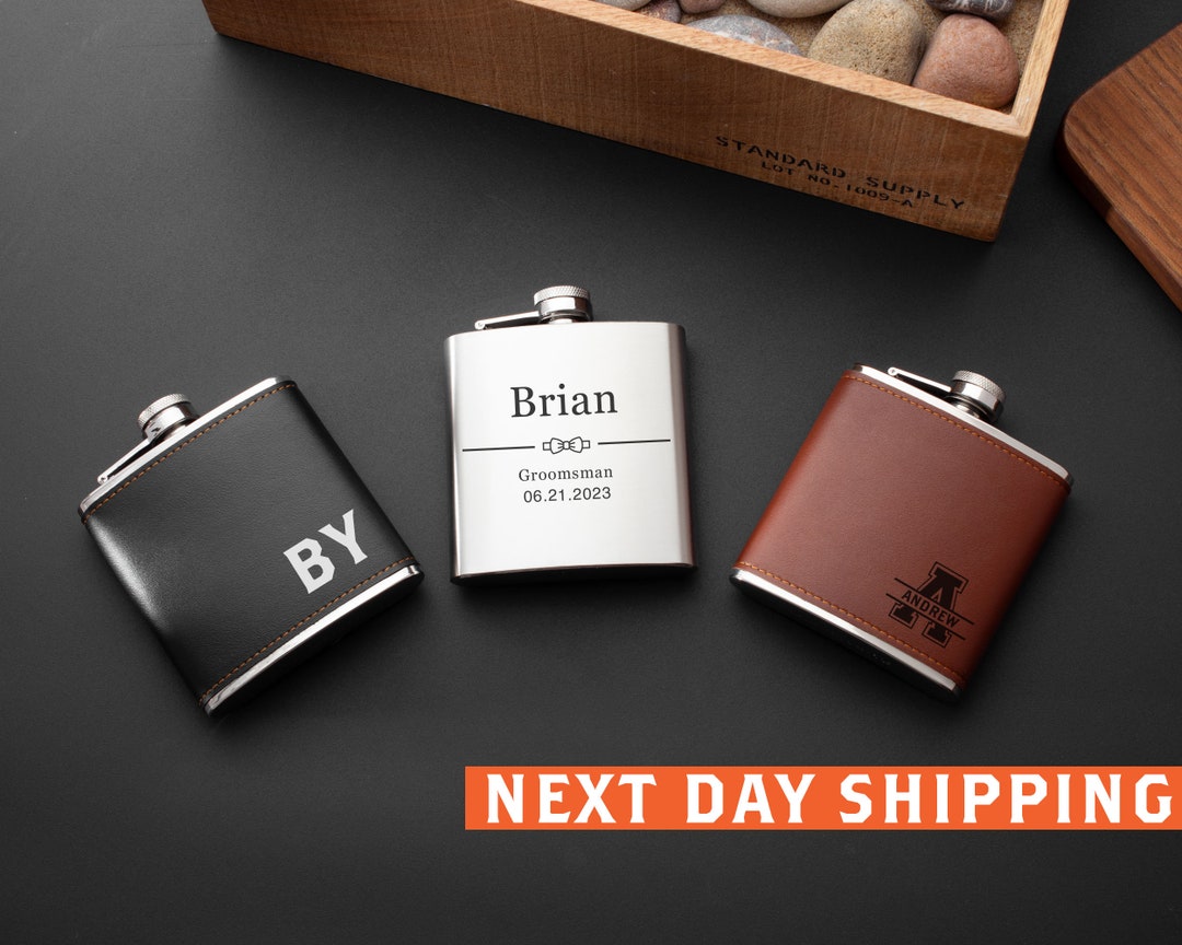 Personalized Flask for Men, Leather Flask, Flask Personalized, Flask Leather, Flasks - Etsy