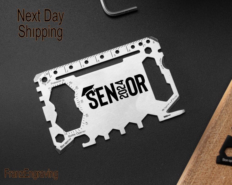 Personalized Graduation 2024 Wallet Card Black and Silver, Wallet ...